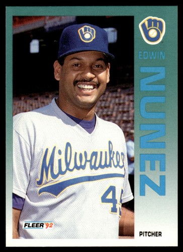 1992 FLEER EDWIN NUNEZ #184 MILWAUKEE BREWERS 841 | eBay