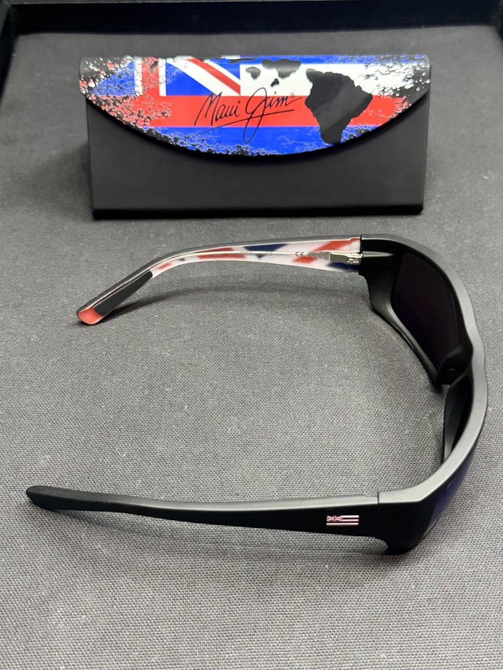 MAUI JIM HAWAIIAN FLAG POLARIZED SUNGLASSES BRAND NEW WASSUP GREEN LENS ...