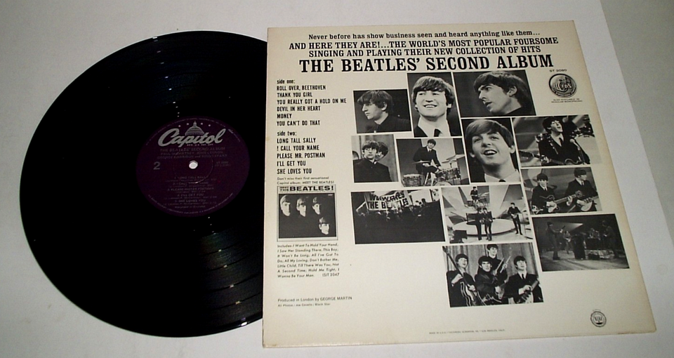 Clean EX Purple Label Vinyl The Beatles Second Album LP *Tested Plays ...