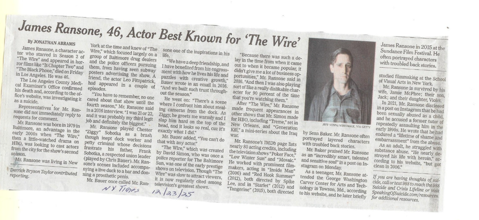 James Ransome Obituaries - NY Times, L.A.Times, Dec, 2025 | eBay