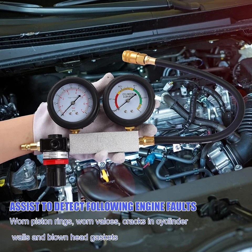 Cylinder Leak Down Tester Petrol Engine Compression Leakage Detector ...