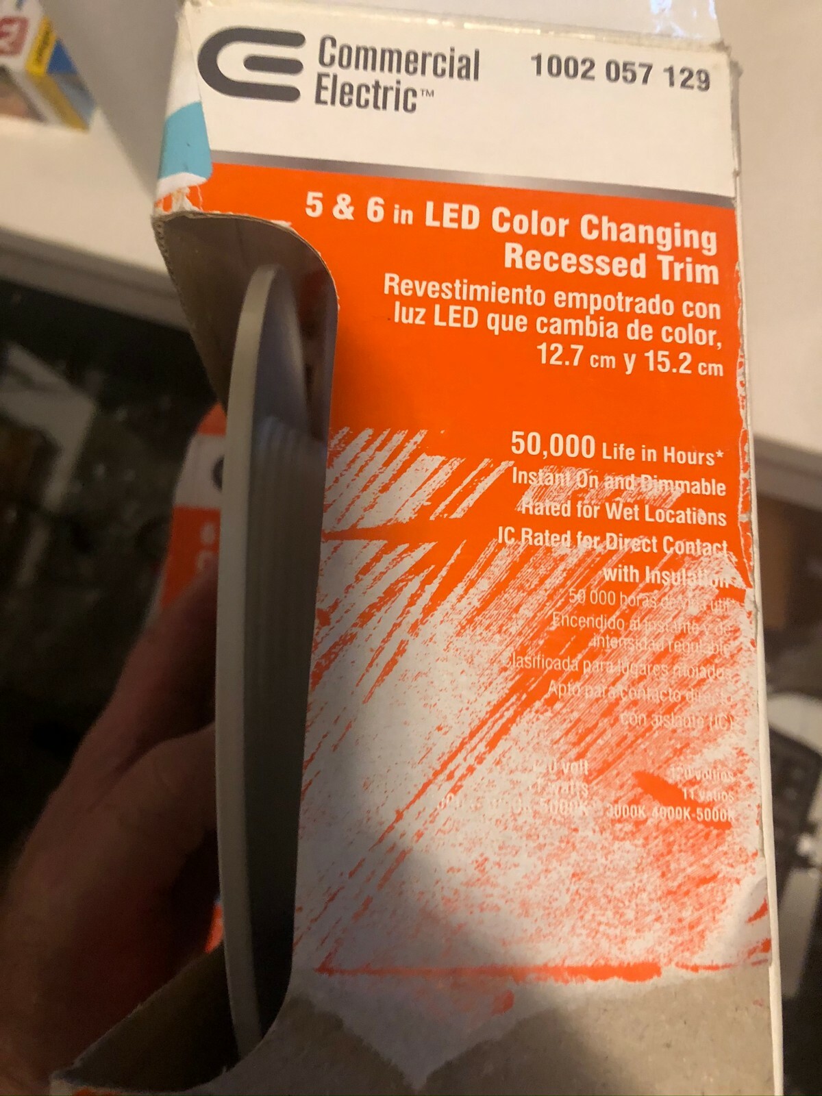 Commercial Electric 5"/6" White Recessed LED Color Changing Recessed ...