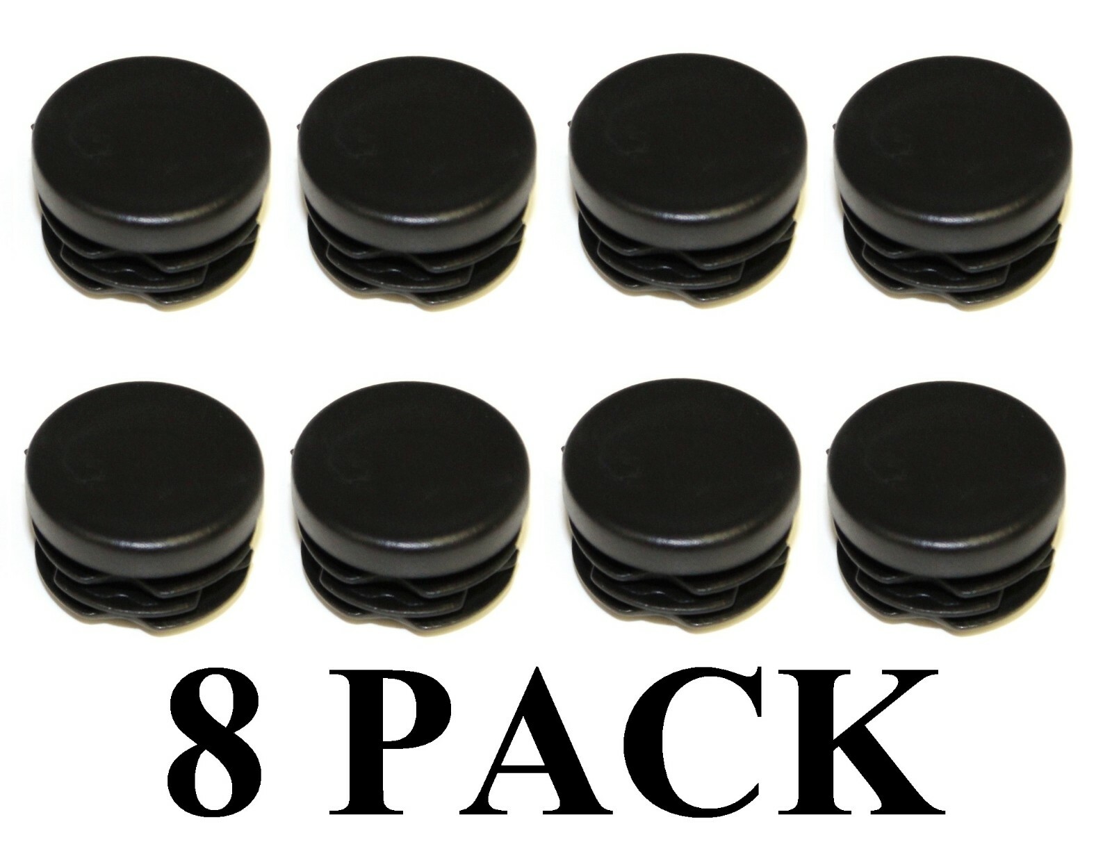 Black 1" Round Tubing Plastic Hole Plug End Cap, 1 Inch OD Tube Pipe ...