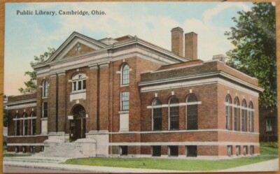 Cambridge, OH 1910 Postcard: Public Library Building - Ohio | eBay