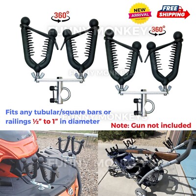 Double Gun Rack Bow Shotgun Rifle Holder for UTV ATVs Four Wheeler ...