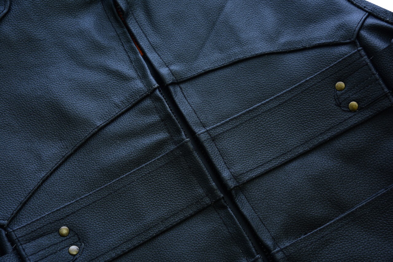 Herren Lederweste Gladiator Weste Kutte Leder Biker Rocker Motorrad ...