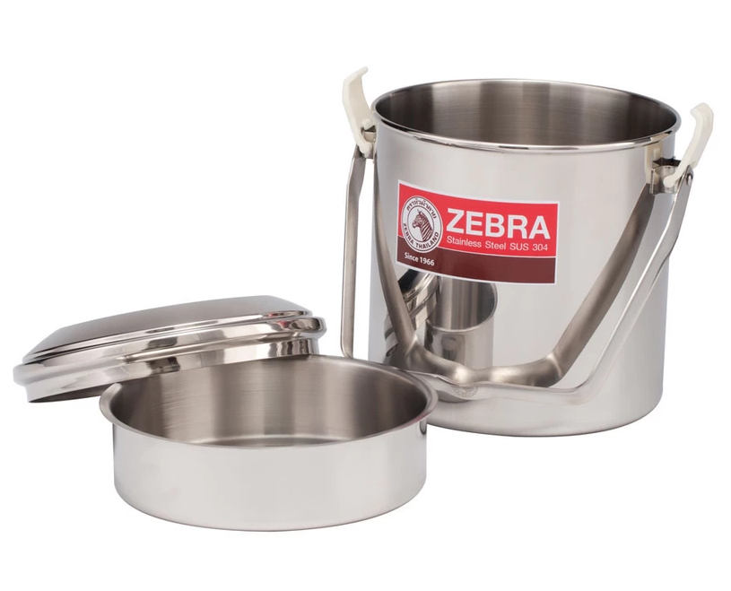 Zebra Stainless Steel Billy Can Loop Handle Pot 14cm Used Over Stove or ...