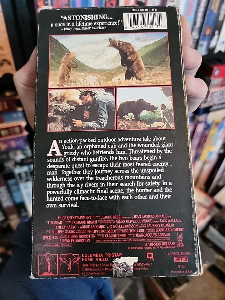 The Bear 1989 VHS Rare Hard To Find 1990 Release Version | eBay