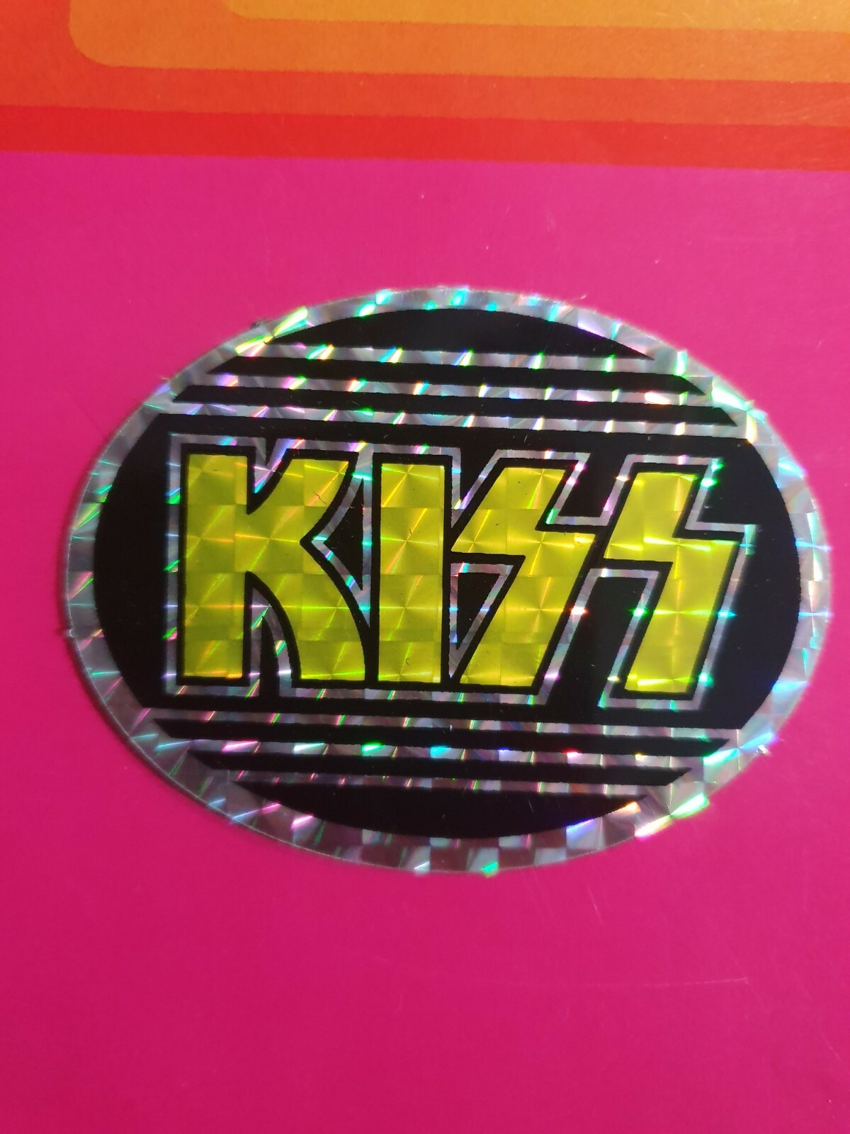 1980 KISS Band Logo licensed Retro Original Reflective Prism Sticker ...