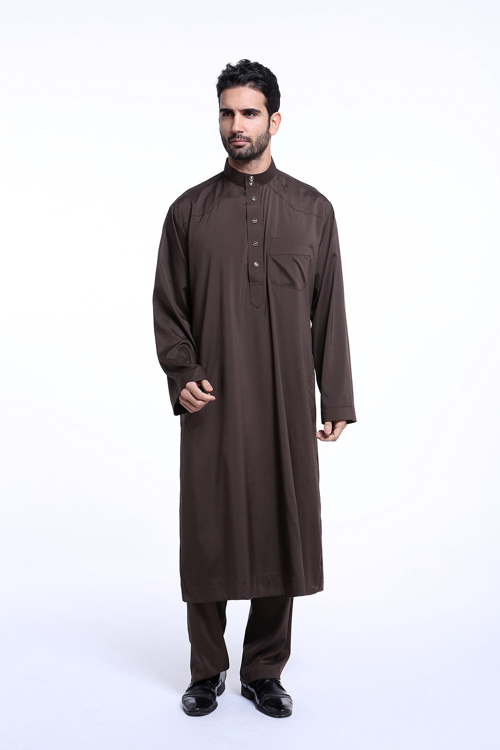 Men Saudi Thobe Thoub Daffah Dishdasha Muslim Arab Kaftan Clothing ...