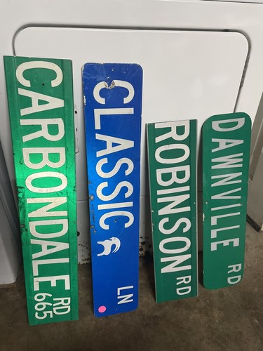 Authentic Retired Green And Blue Metal Street Signs | eBay