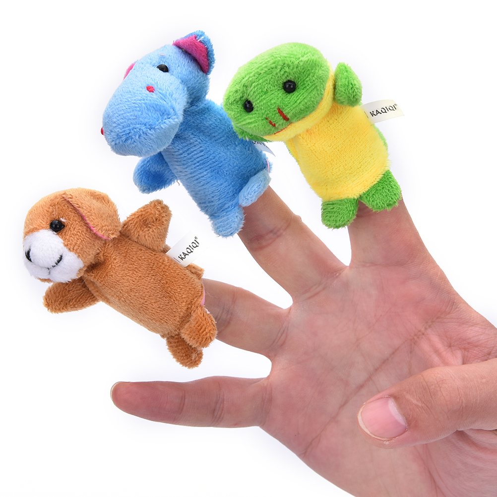 10x/Set Family Finger Animal Puppets Baby Educational Hand Cartoon ...