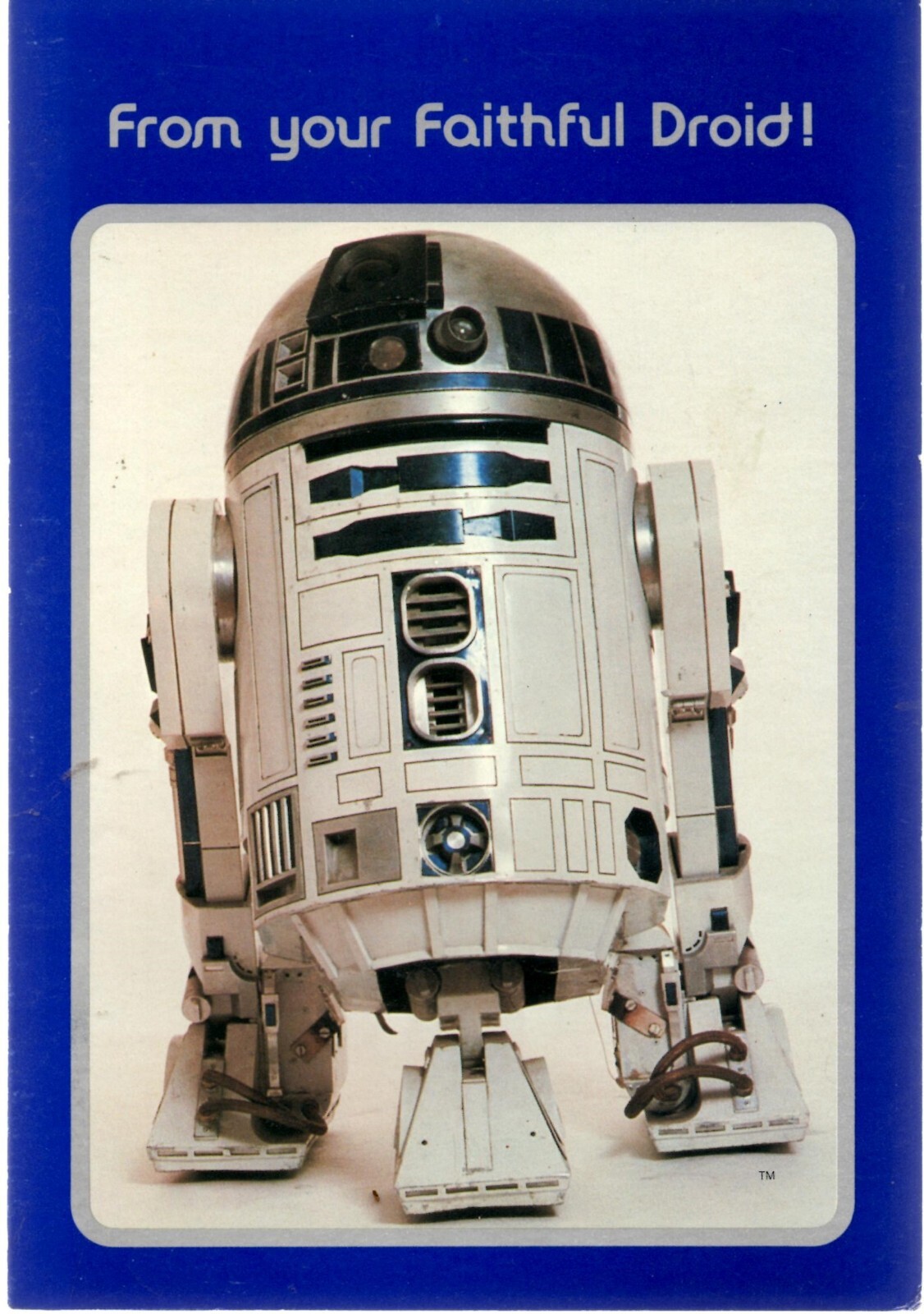 Star Wars 1979 Drawing Board Greeting Card "From Your Faithful Droid ...