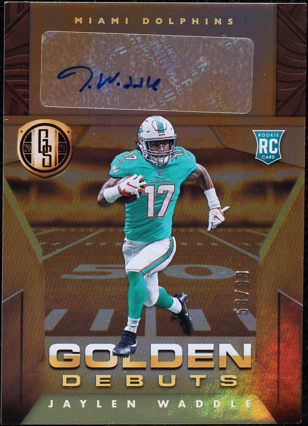 2021 Panini Gold Standard - Golden Debuts Autographs Jaylen Waddle #GDA ...