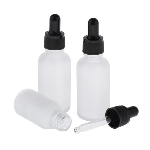 3Pcs 30ml Dropper Bottles, Mini Glass Essential Oils Dropper Bottles ...