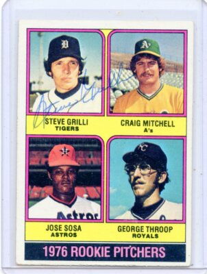 1976 TOPPS #591 STEVE GRILLI AUTOGRAPH AUTO DETROIT TIGERS 080119 | eBay