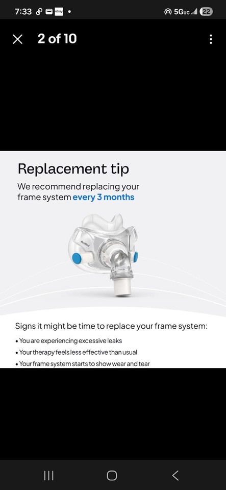 ResMed Airfit F30 CPAP FRAME SYS 64156 Medium Brand New Factory Sealed ...
