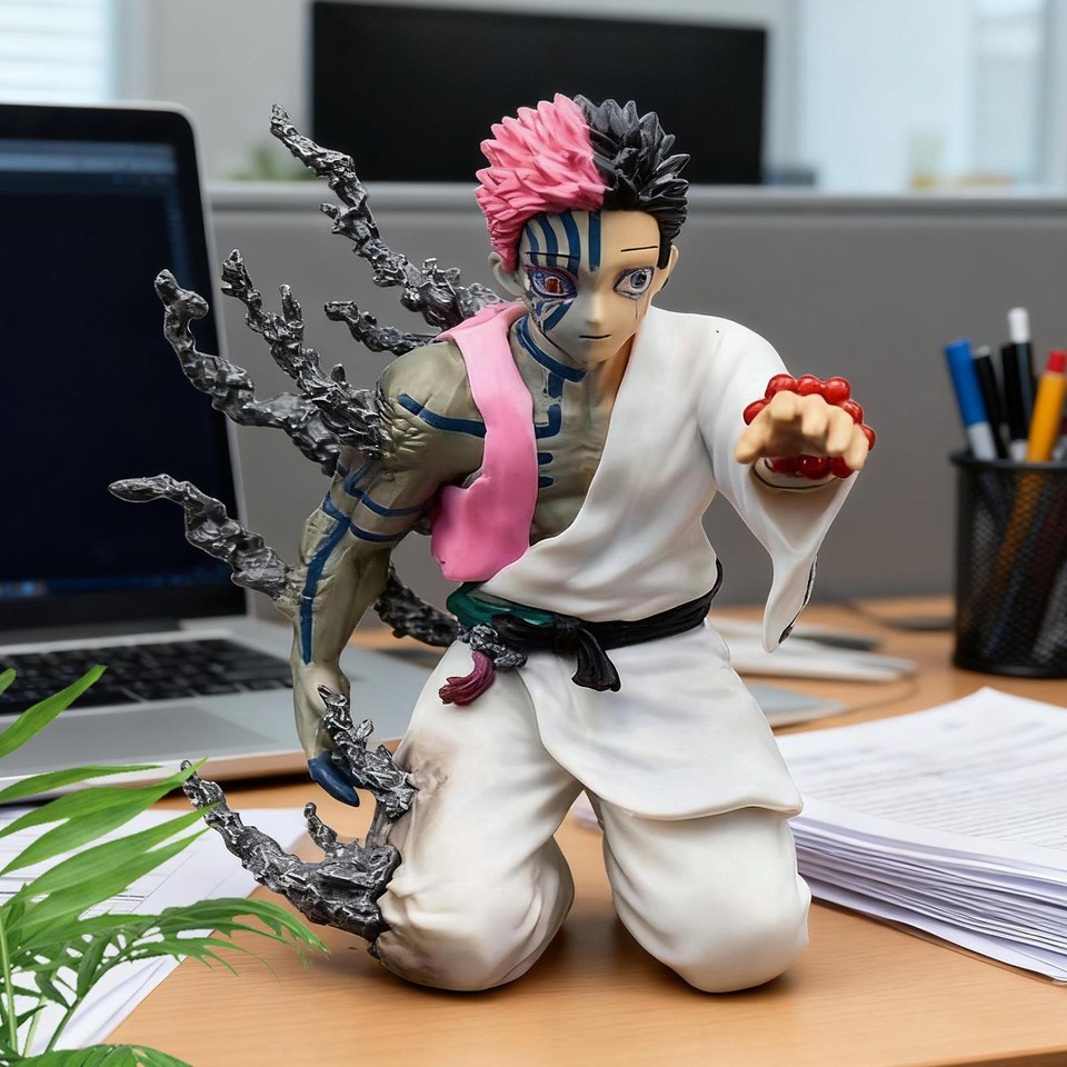 Anime Demon Slayer Akaza Hakuji PVC Figure Model Statue Toy Gift Box ...