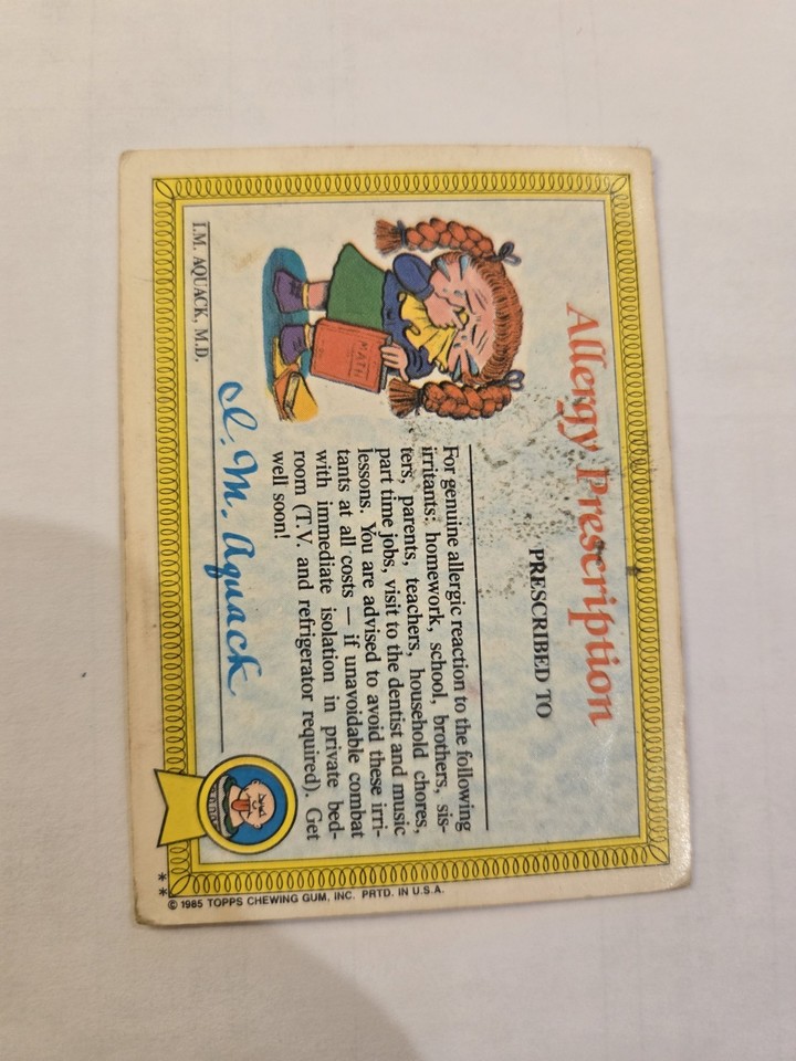 Topps Garbage Pail Kids Heavin' Steven 3b Sticker Base Set Card 1985 | eBay