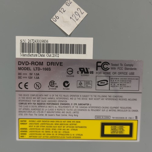 Lite-On LTD-166S Beige IDE PATA DVD CD Optical Drive 5.25" Internal ...