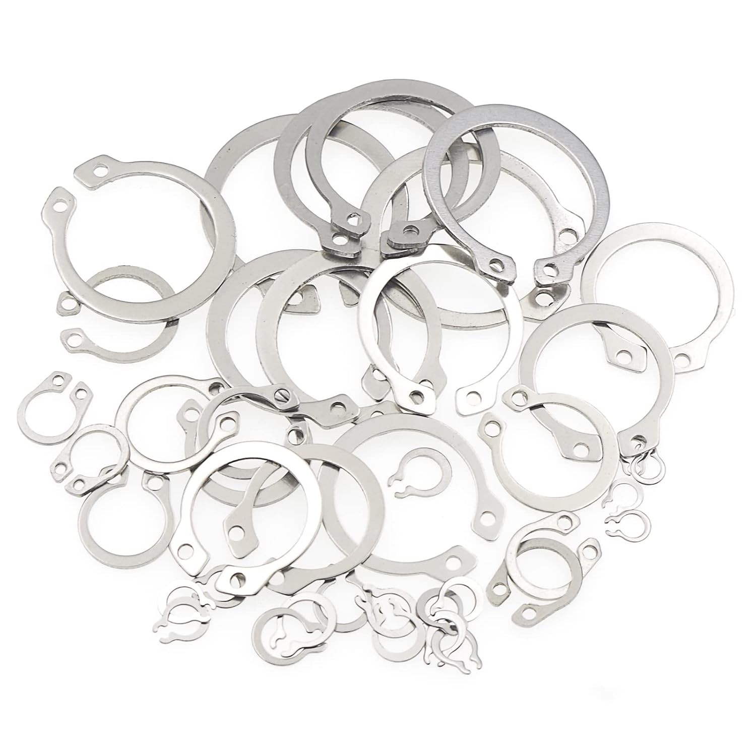 380PCS 4mm to 28mm Metric External Retaining Rings Assortment Kit;304 ...