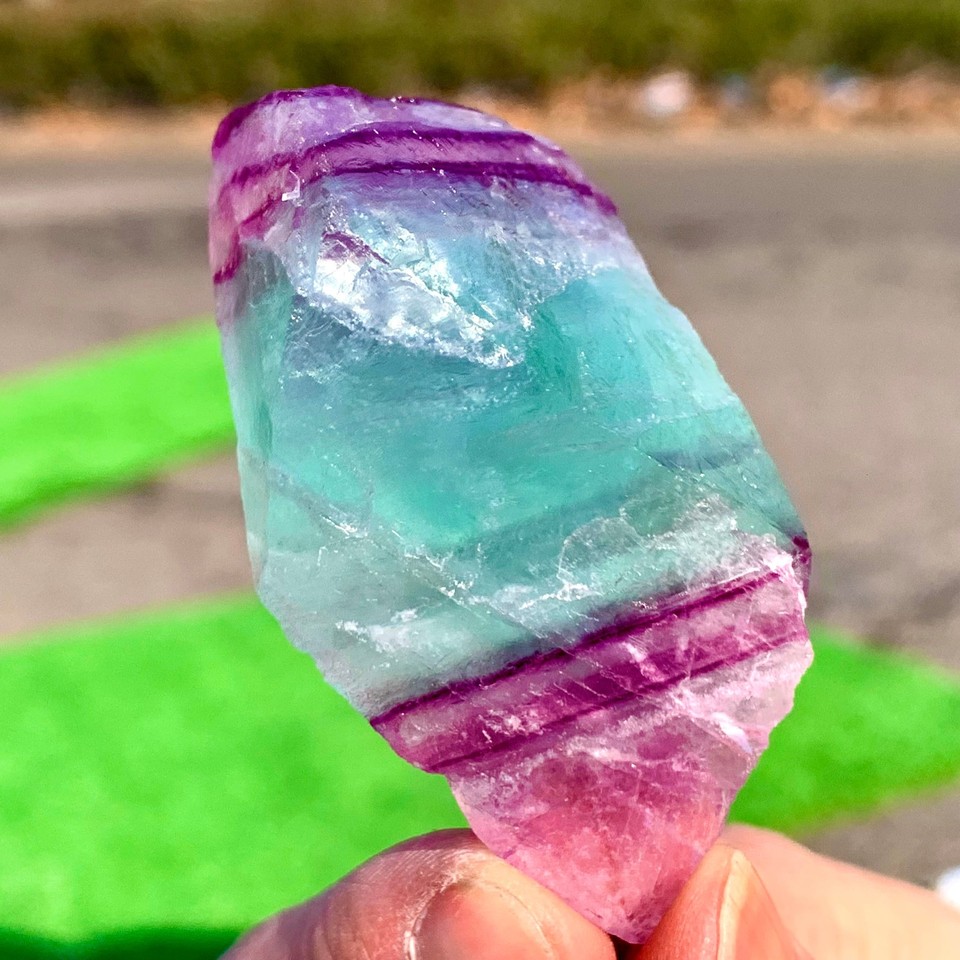 65G Natural colored fluorite quartz crystal Mineral Specimen | eBay