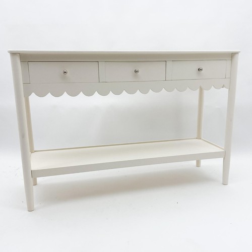 Cream 3 Drawer Console Table Shelf Hallway Side End Dressing Table Desk ...