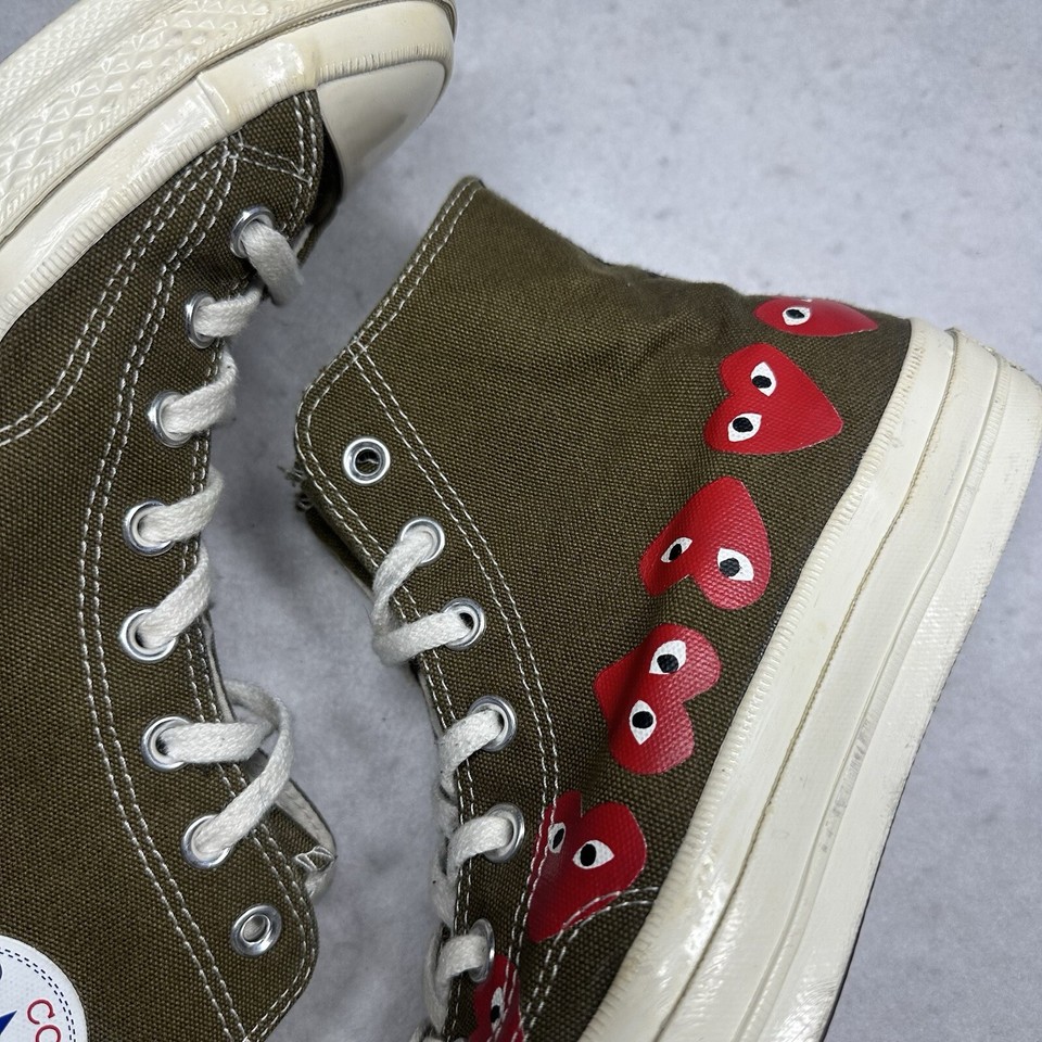 Converse Chuck Taylor Low SZ 9 Play CDG Comme Des Garcons Multi Heart ...
