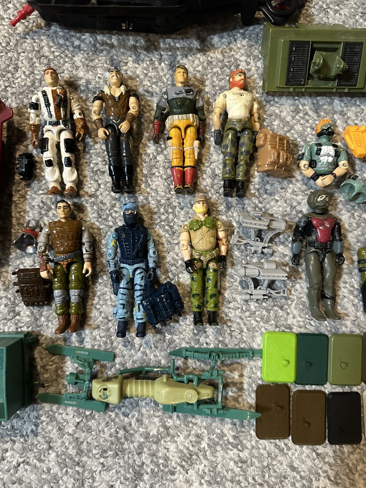 GI JOE LOT - Parts Figures Vehicles, 11 Figures, Weapons & Accessories ...