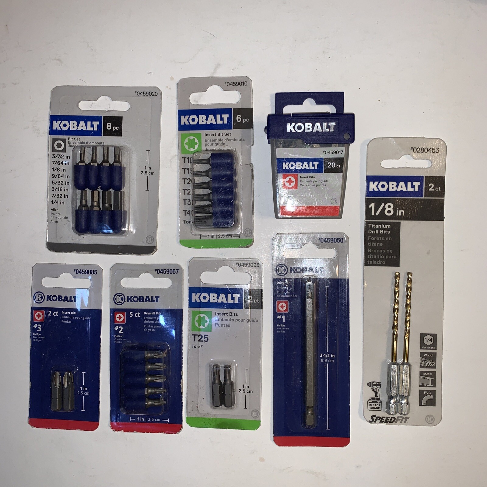 Kobalt tool lot- bit sets insert Bits, drywall Bits, driver Bits ...