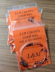 4 x 2 UP 1 DOWN LOOP RIG IMP & SRT SEA FISHING RIGS 80lb BODY size 2 ...