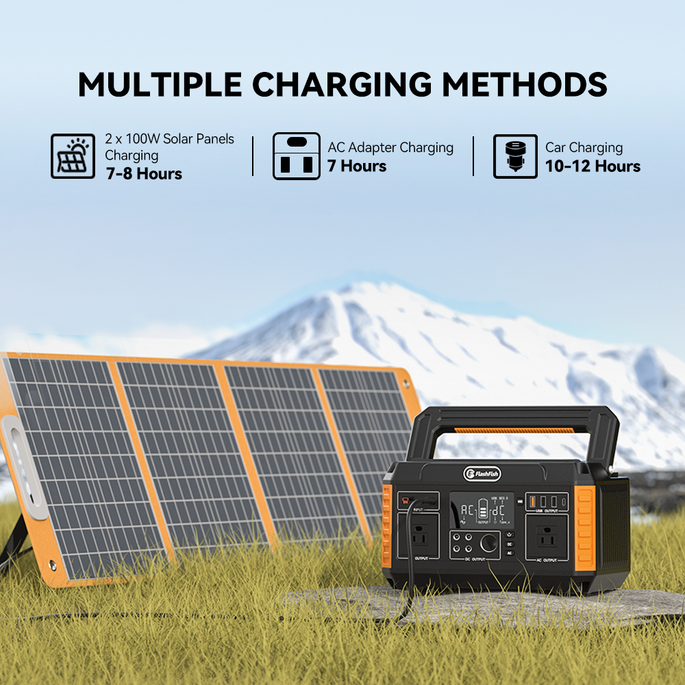 Flashfish 560W 520Wh Solar Power Generator Optional With Solar Panel ...