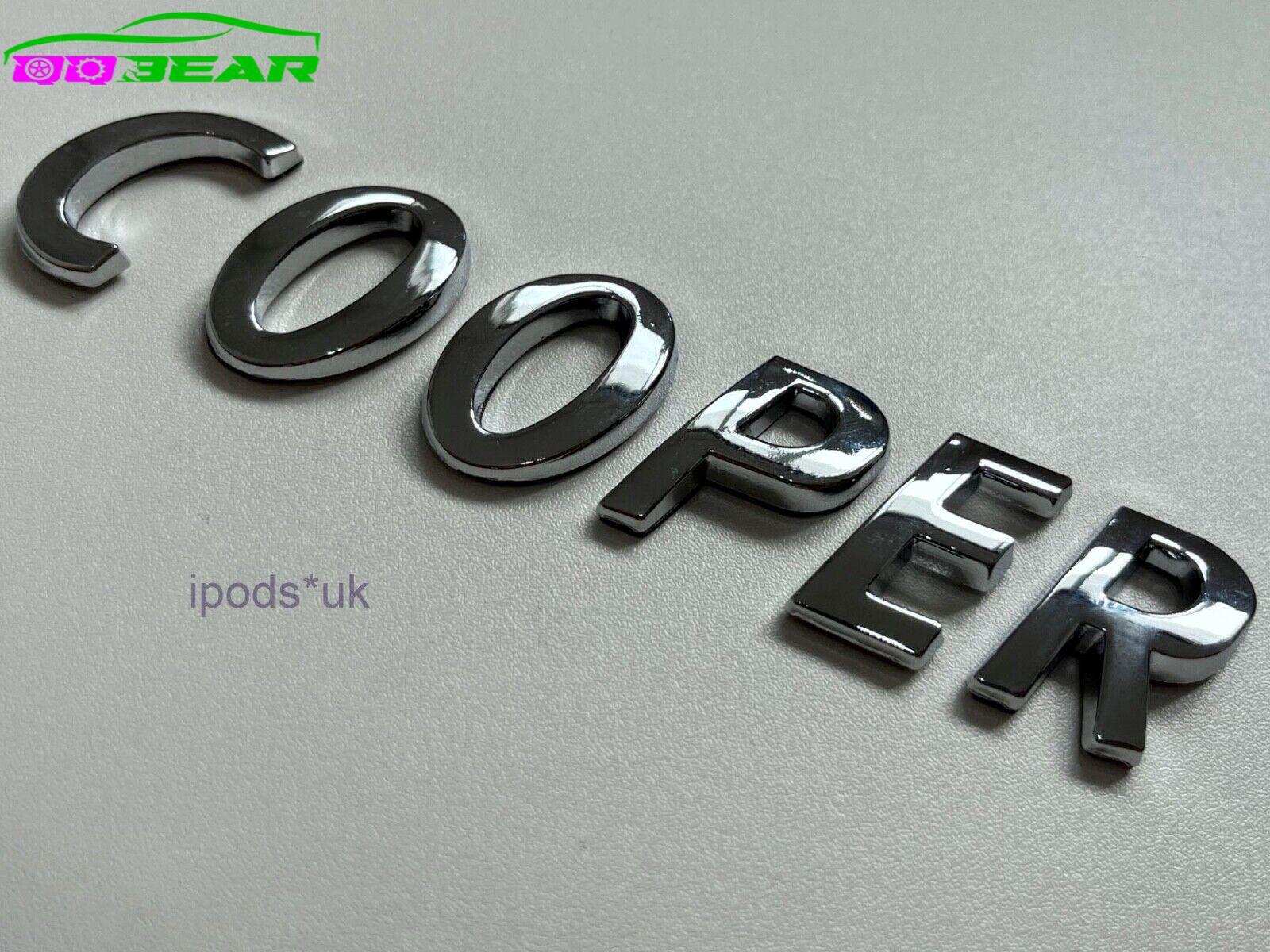 CHROME Für MINI COOPER REAR BOOT BADGE EMBLEM R52 R53 R55 R56 R57 R58 ...