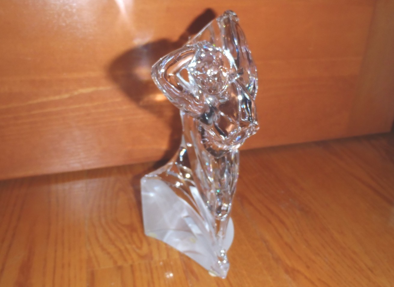 Cristal De Sevres ~ Crystal Dancer Ice Figure Skater Bust Statue Figure ...