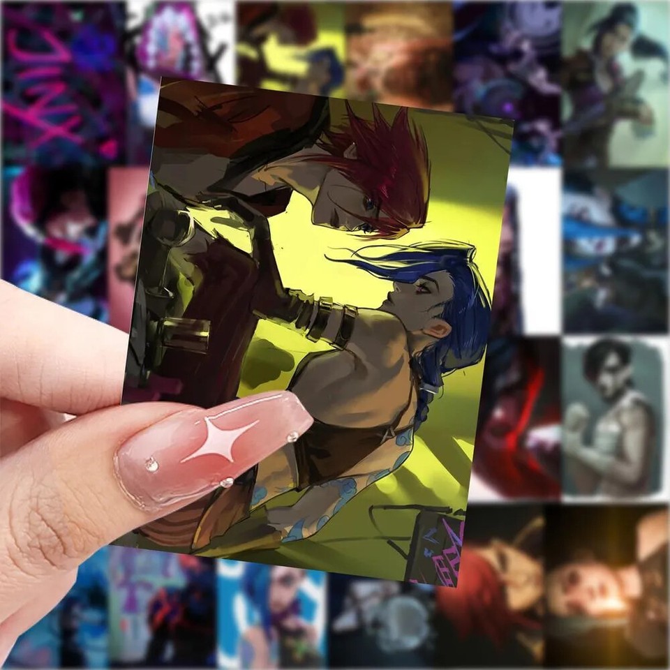 126Pcs Anime Arcane：League of Legends Jinx Waterproof Stickers ...