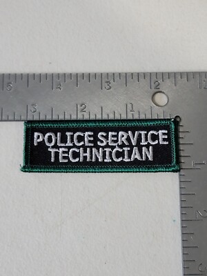 Bin1 b2 Police patch tab rocker service technician green border unknown ...