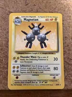 Magneton Holo Rare - Base Set 9/102 - WOTC Vintage Pokemon Card | eBay