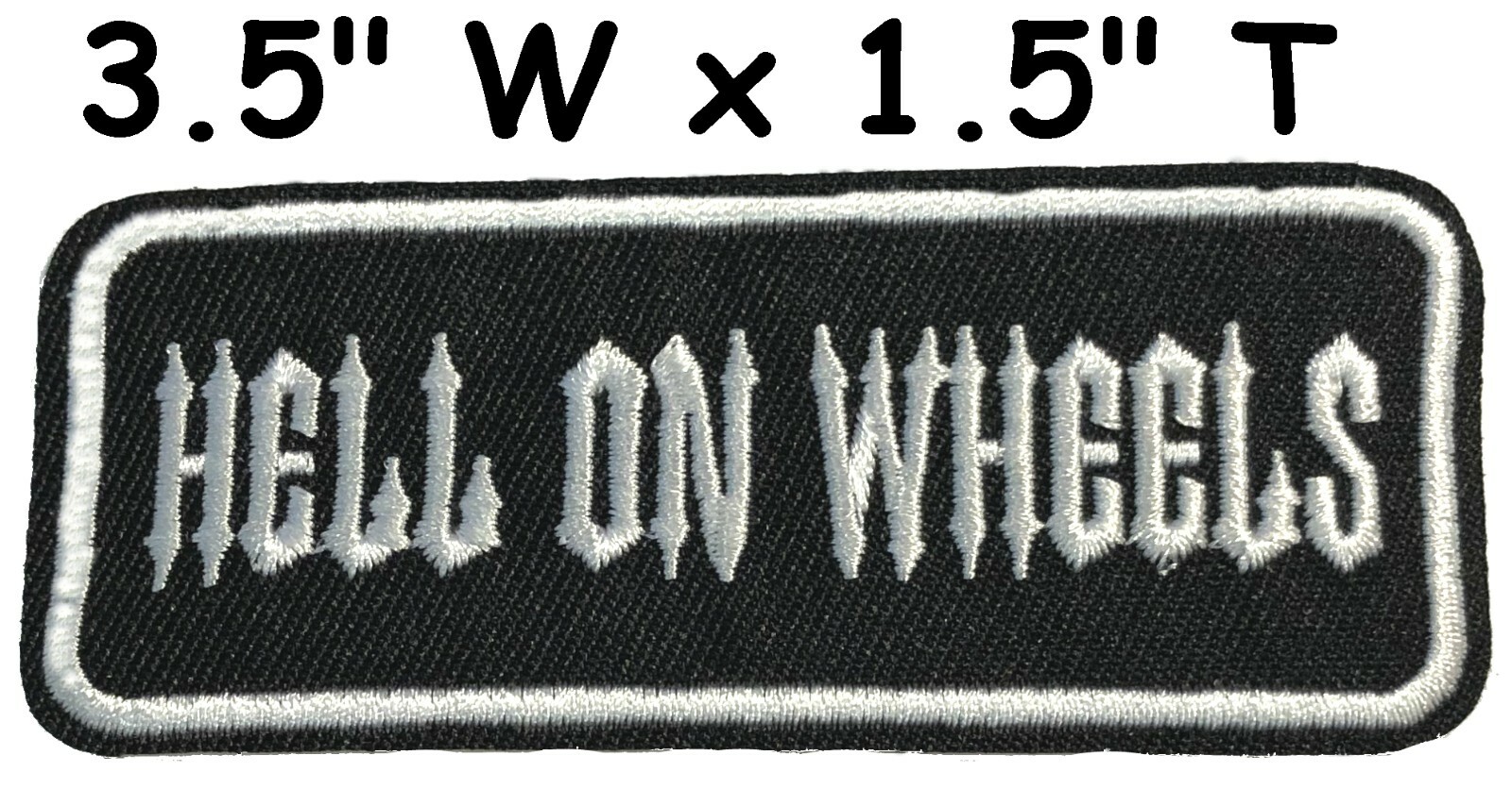 HELL ON WHEELS Patch Embroidered Iron-on Applique Biker MC Motorcycle ...