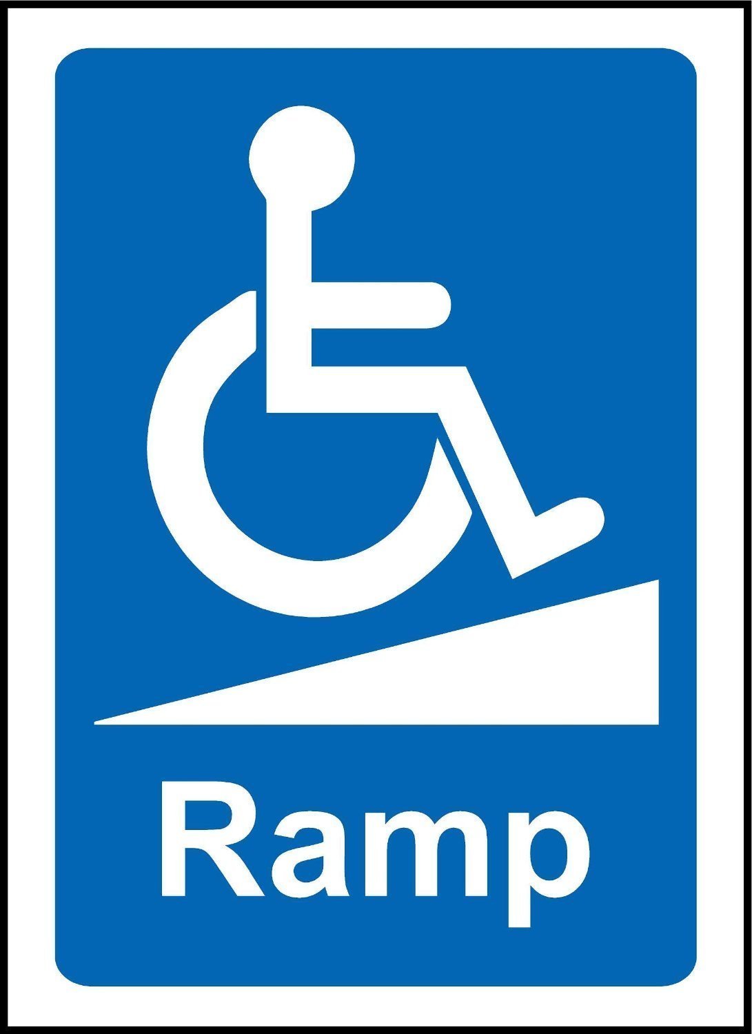 Wheelchair Ramp Notice Sign Disabled sign | eBay