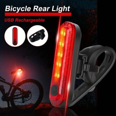 Bicycle Light Rear Light Back Light Waterproof USB Rechargeable LED ...