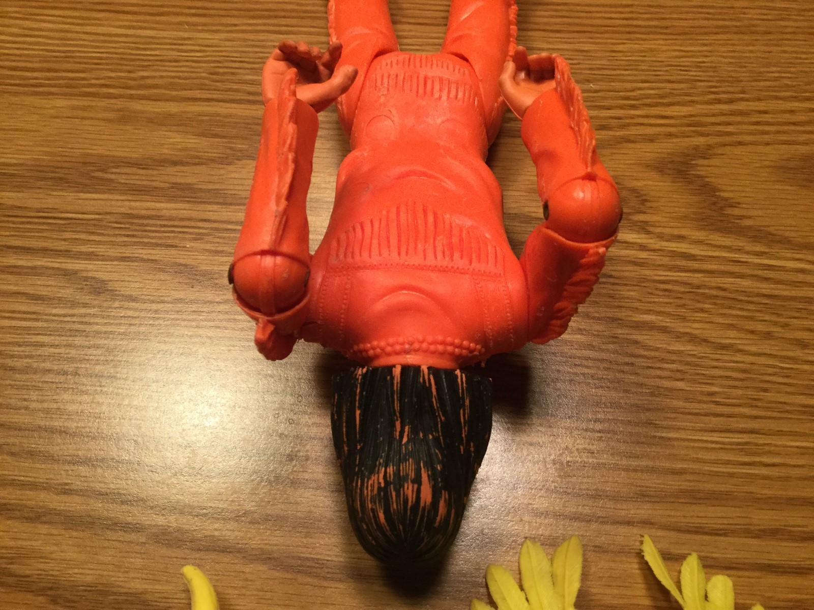 Vintage Louis Marx Geronimo Orange Action Figure W/ Yellow Accessories ...