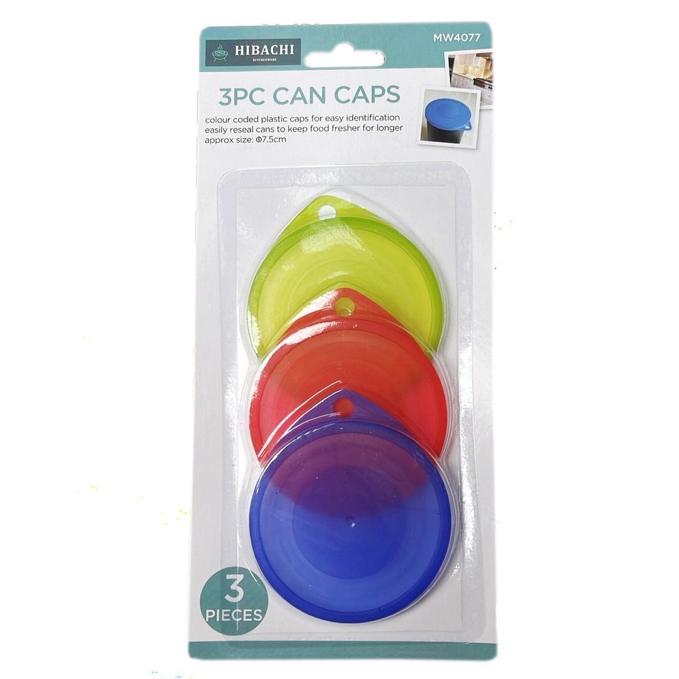 3x Plastic Can Lids Tin Covers Pet Dog Cat Food Reusable Caps Tops ...