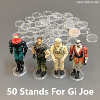 LOT 50 VINTAGE GI JOE STANDS BASE FOR DISPLAY FIGURES CLEAR G.I JOE ...