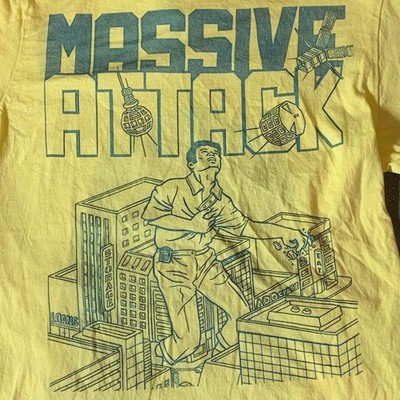 Massive Attack Band Retro style 90s Black T shirt Heavy Cotton tee ...