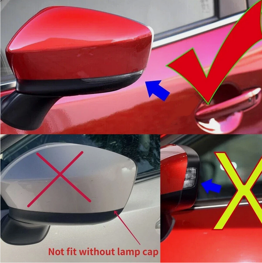 Gray Left Driver Side Car Rearview Mirror Cap Cover For Mazda 3 Axela ...