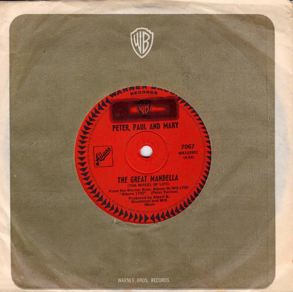 PETER, PAUL & MARY I Dig Rock and Roll Music / The Great Mandella 45 ...