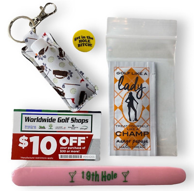 Golf (Female Accessories Lot) Keychain + Emery Board + Marker + More ...