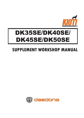 35 40 45 50 Tractor Supp Workshop Manual Fits Kioti DK35SE DK40SE ...