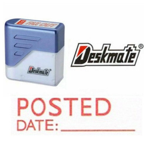{ POSTED DATE: } Deskmate Red Pre-Inked Self-Inking Rubber Stamp #KE ...