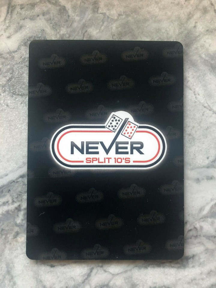 Small Never Split 10's Blackjack Strategy Plastic Card 2.5" by 3.5" | eBay